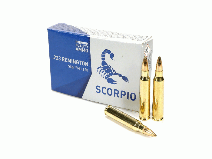 Kulový náboj STV SCORPIO .223 Rem. 55gr FMJ :: WINDHUND